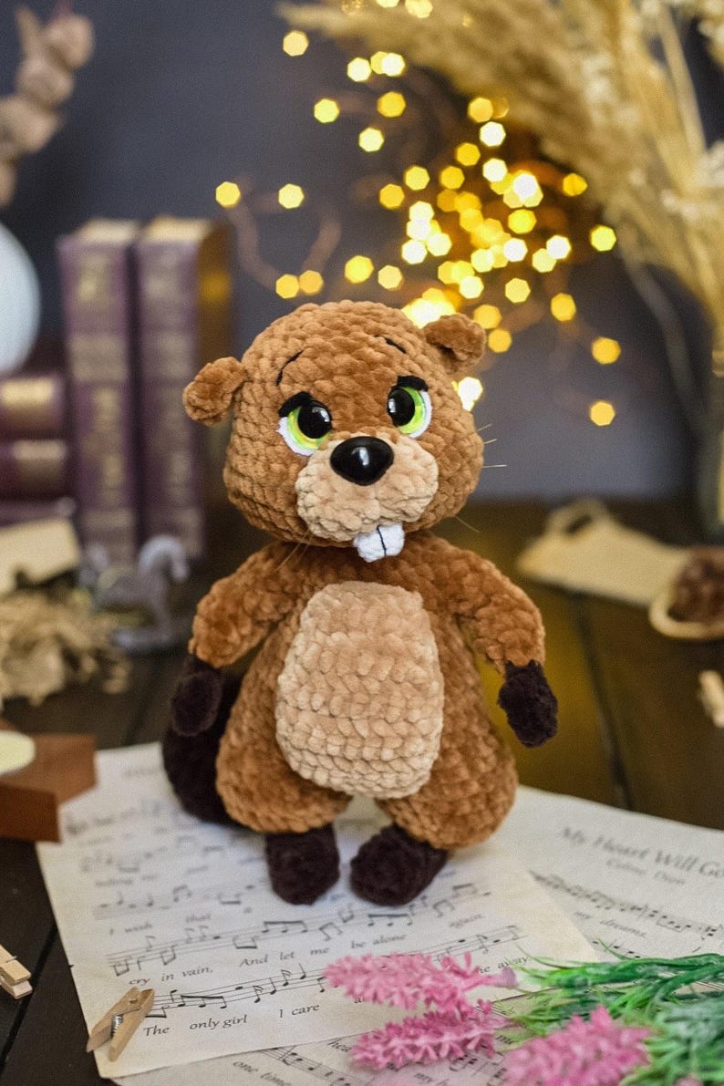Plush Beaver Crochet Pattern - Printable PDF A Crocheted Toy for Games ...