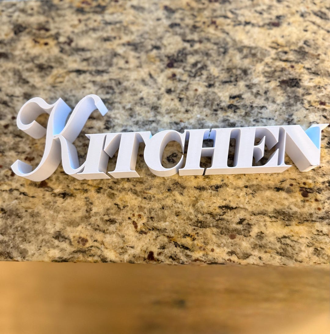 Custom 3D Printed Word Sign: Personalized Home Decor, 11.5 Inch Wall ...