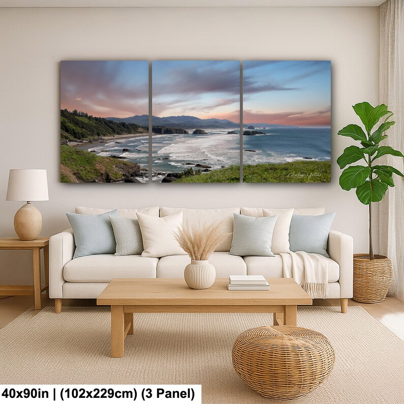 Canon Beach Sunset Print: Ecola State Park, Oregon, Ocean View Wall Art - Etsy