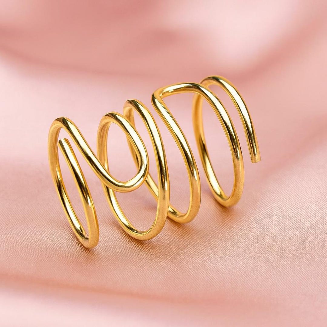 Handmade Full Finger Gold Arthritis Ring – Midi Ring for Women, Joint ...