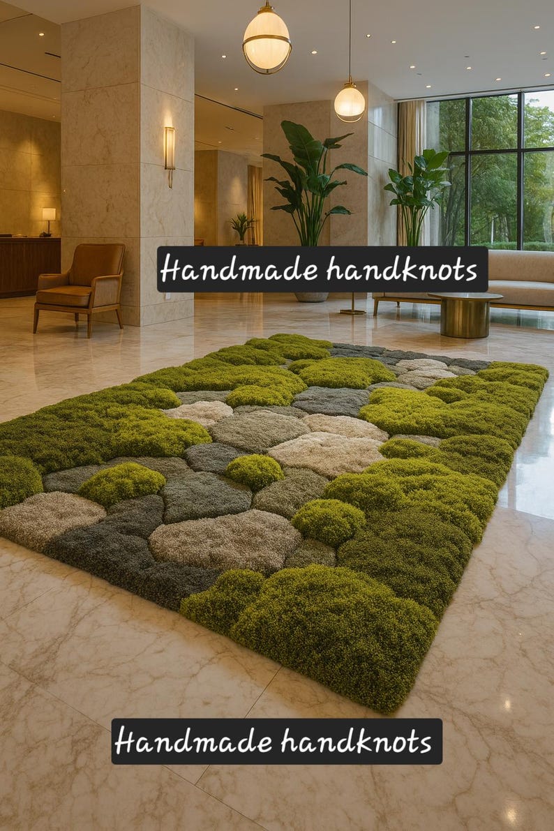 Handmade Tufted Moss Rug – 3D Landscape Carpet, Nature Inspired - Etsy