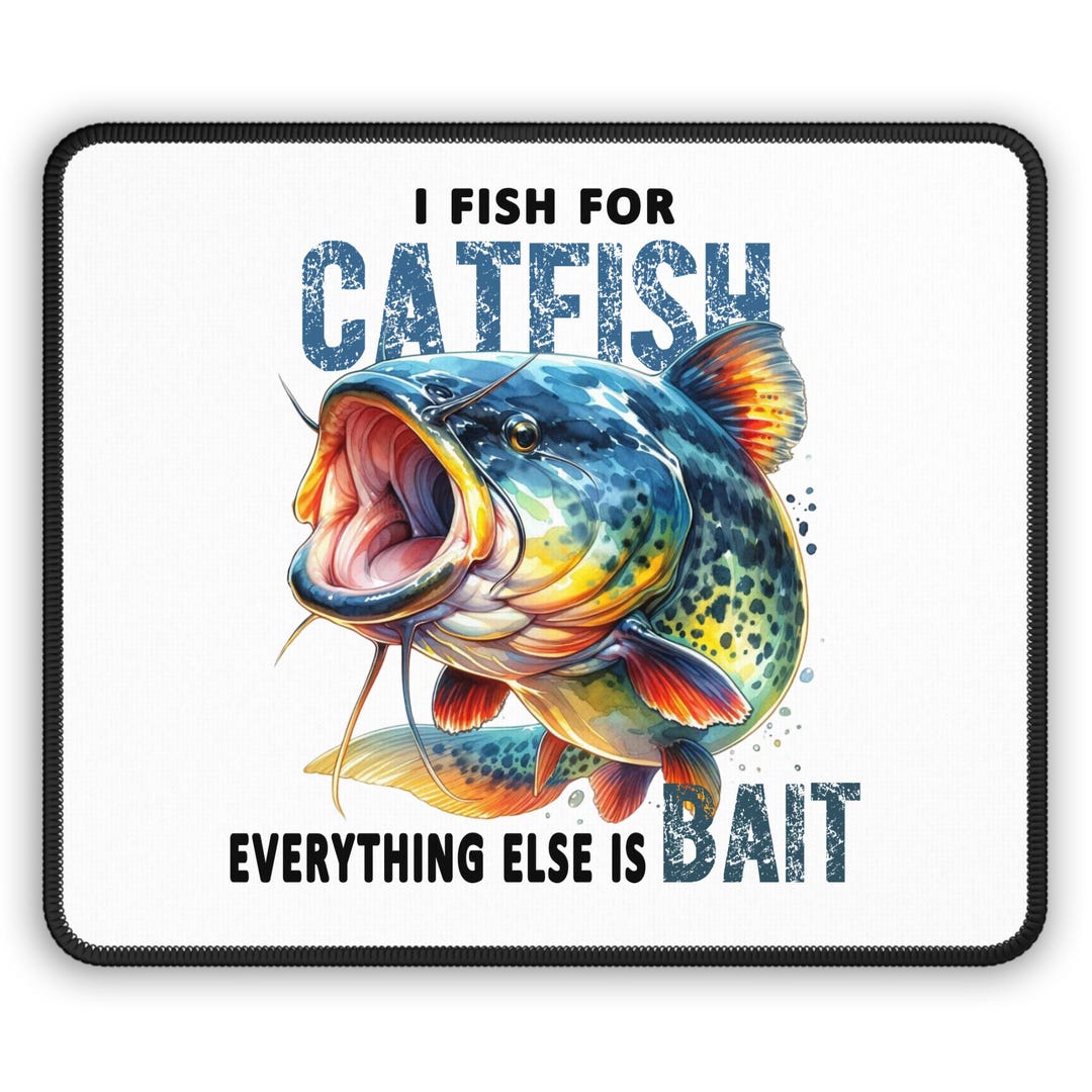 Catfish Gaming Mouse Pad | Fisherman Gift for Dad - Etsy