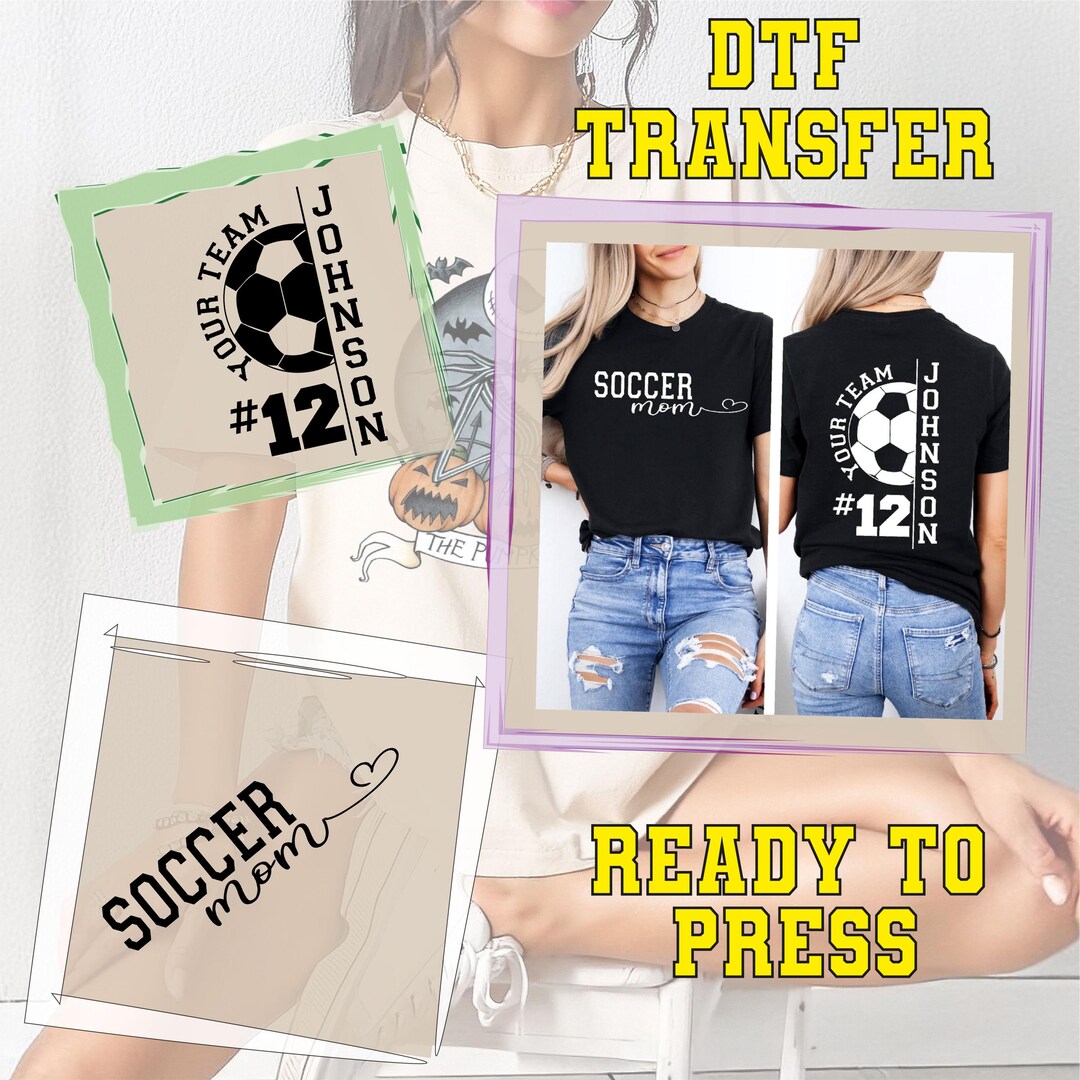Ready to Press DTF Transfer, Front & Back, Custom Team Design - Etsy