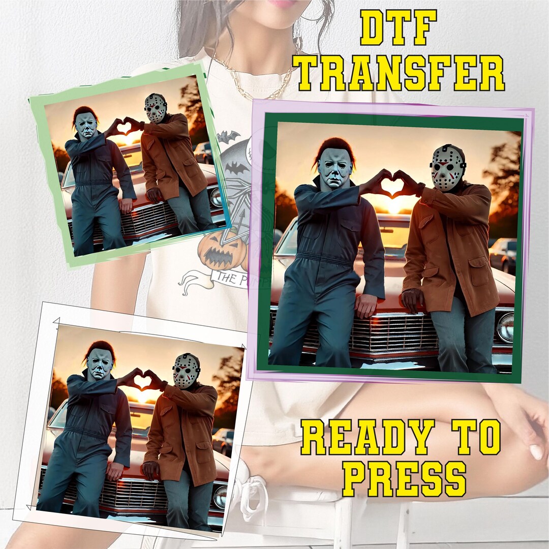 Michael & Jason Horror Movie DTF Heat Transfer: 90s Scary Film - Etsy