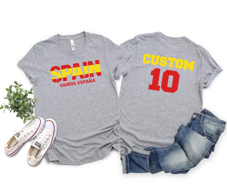 Personalized World Soccer 2026 Fan Shirt: USA Spain Game Day Soccer Tee ...