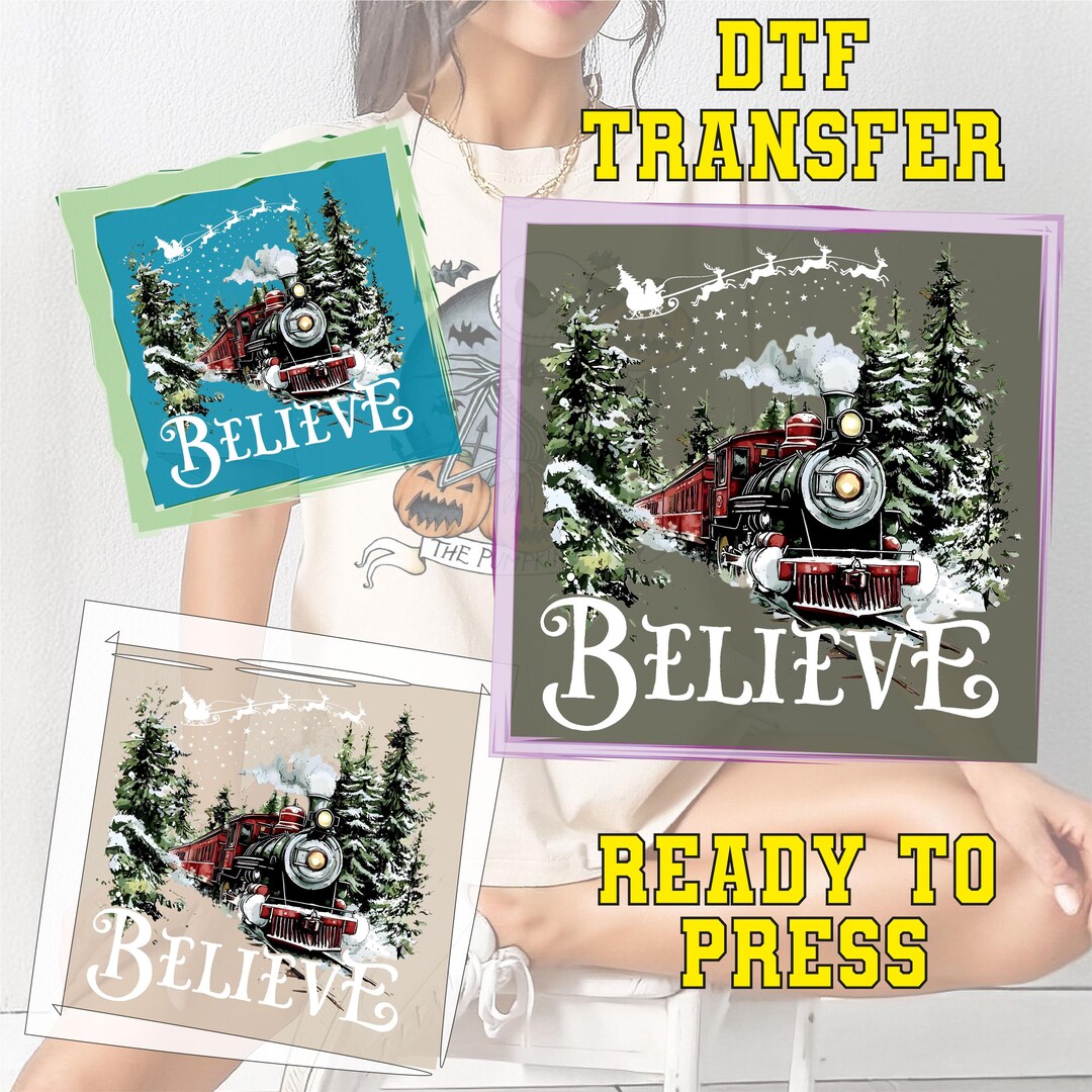 Polar Express DTF Transfer: Christmas Believe Design - Etsy