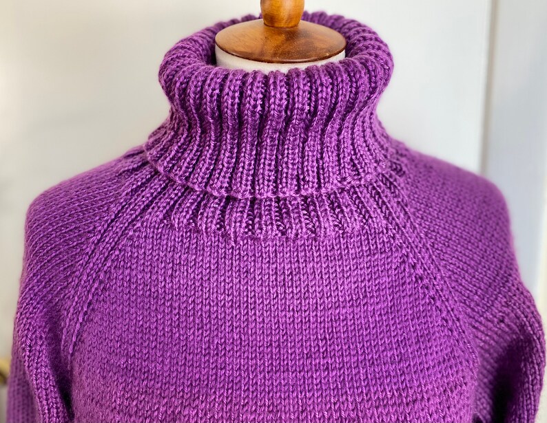 Royal Purple Turtleneck With Raglan Long Sleeve - Etsy
