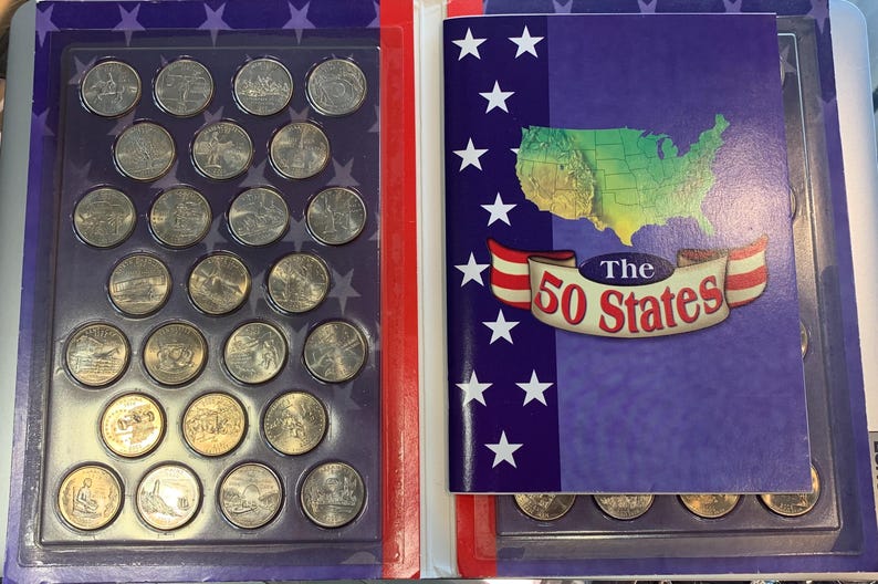 50 State Quarters Coin Collecting Folder - Etsy