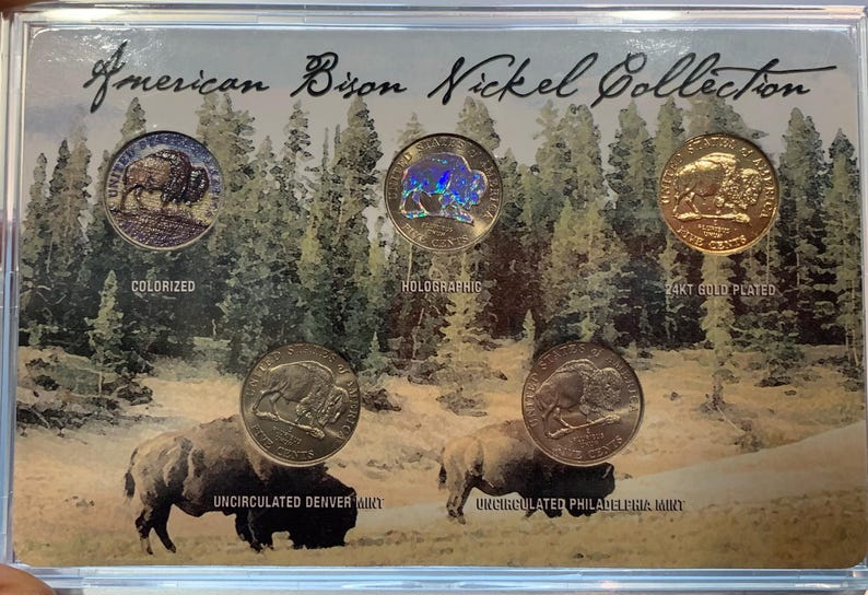 American Bison Nickel Collection Coin Set - Etsy