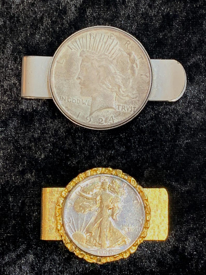 2 Piece Coin Money Clip Lot - Etsy