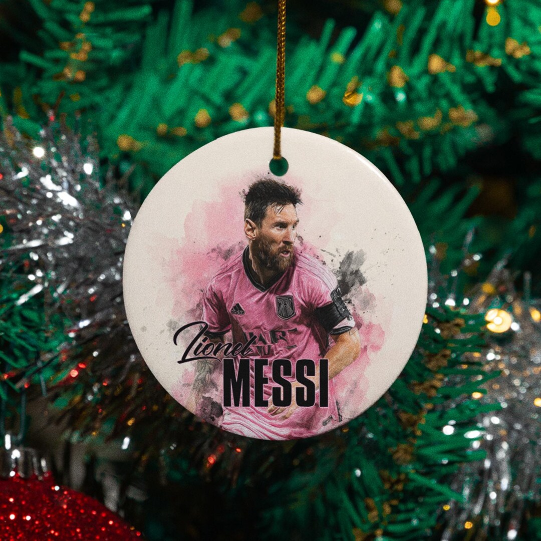 Messi GOAT Player Ornament, Miami Soccer Custom Gift Sports Fans ...