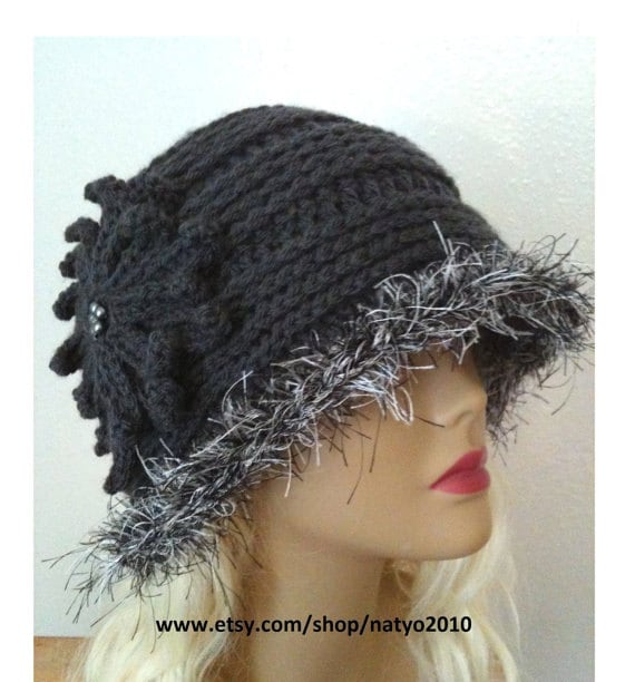 INSTANT DOWNLOAD Elegant Textured Gray Crochet Hat - Crochet Pattern - Etsy