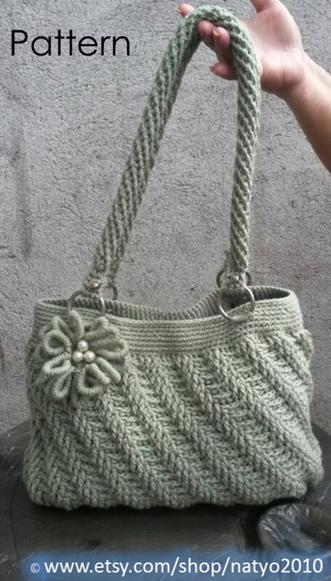 INSTANT DOWNLOAD Diagonal Textured Purse with Bullion Flower | Etsy