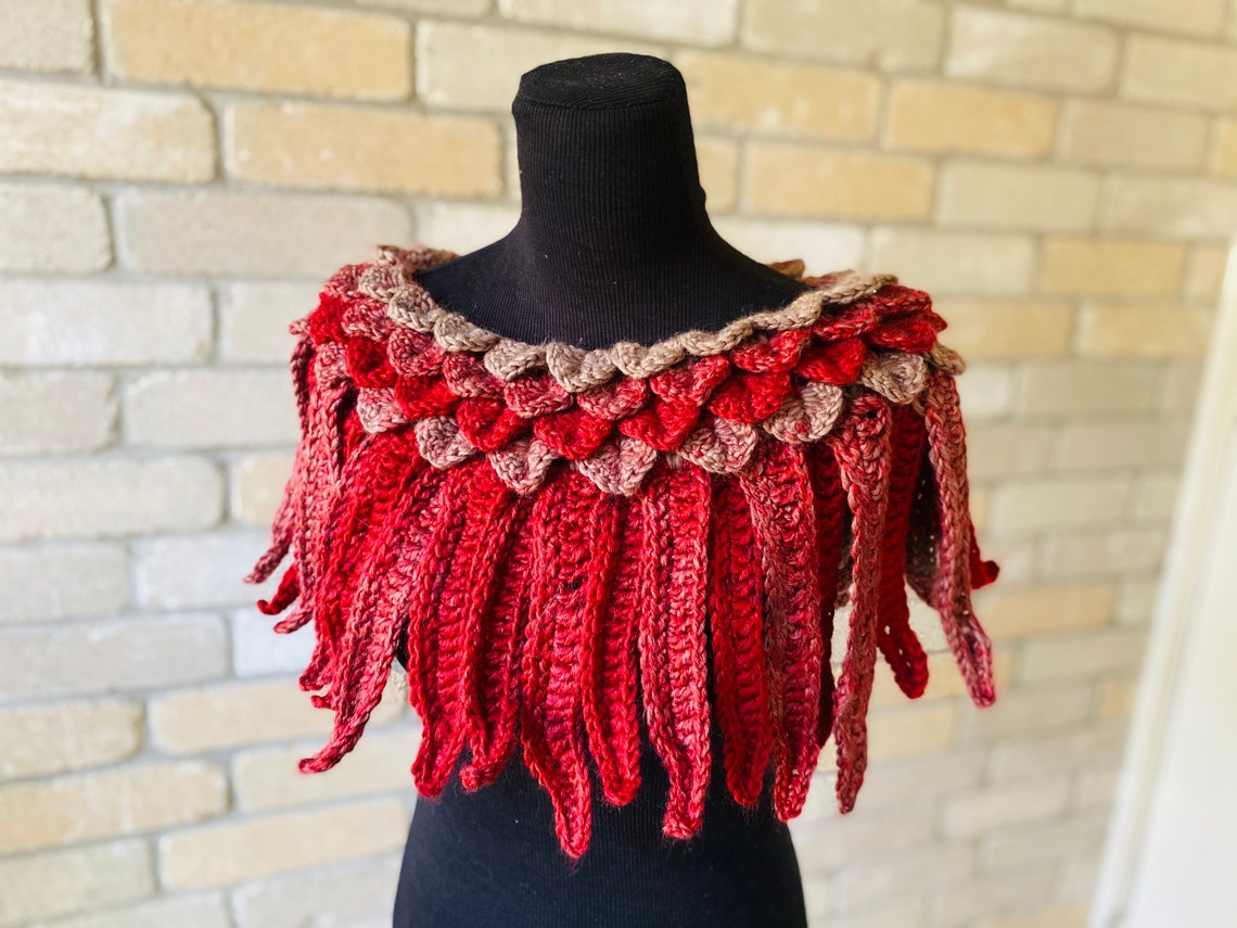 The Feathered Cape-scarf PDF Pattern INSTANT DOWNLOAD - Etsy
