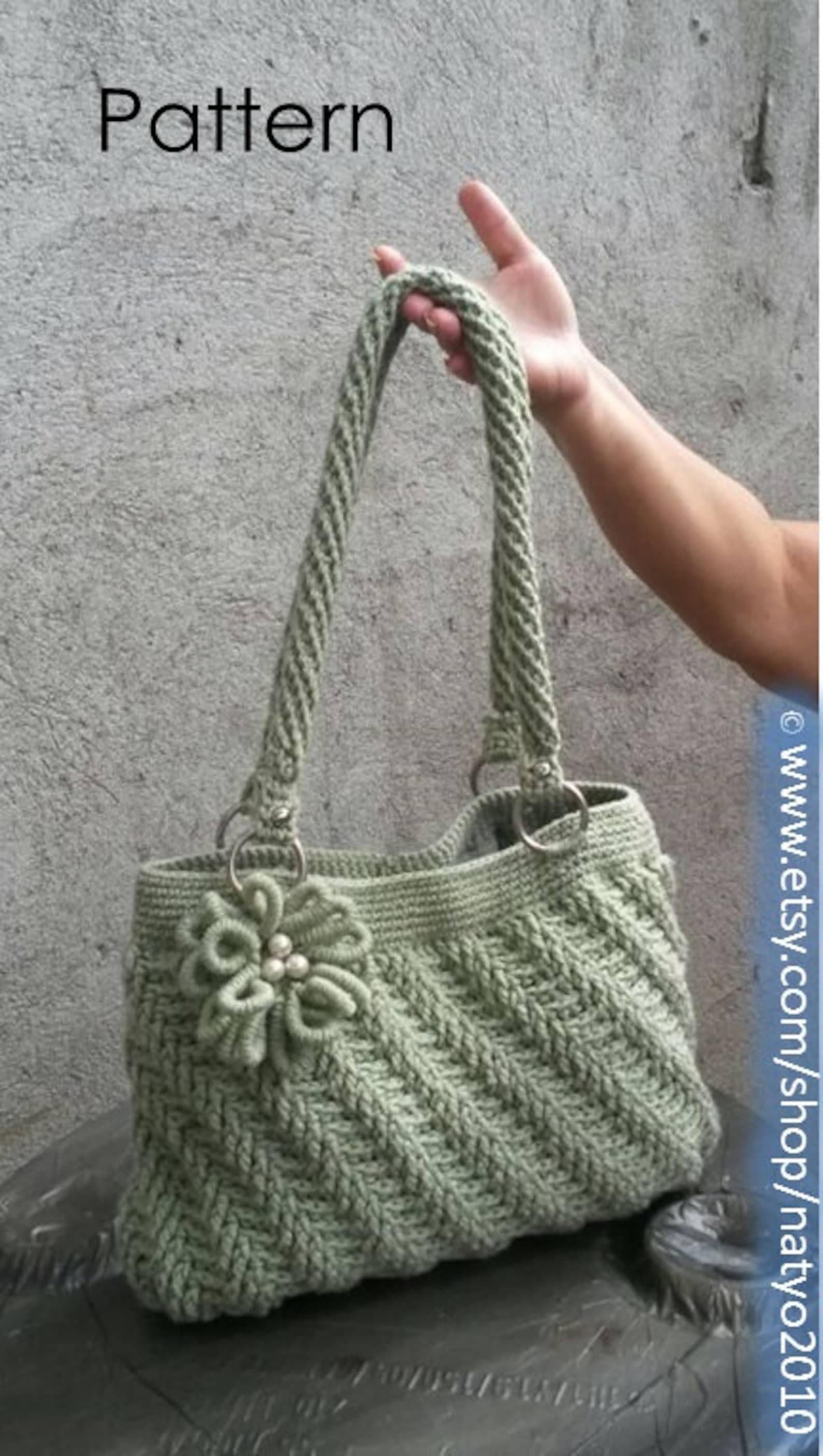 INSTANT DOWNLOAD Diagonal Textured Purse With Bullion Flower - Crochet ...