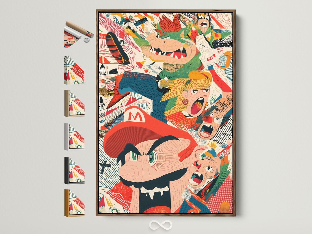 Retro Gaming Poster - Vintage Video Game Art, Colorful Character Wall ...