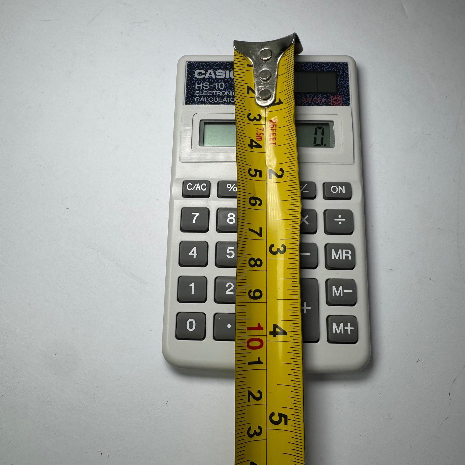 Casio HS-10 Electronic Calculator Vintage 1980s White Compact Portable ...