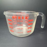 Pyrex Coffee Cups (5) Burgundy Rose Pixelated Pattern, Vintage Pyrex ...