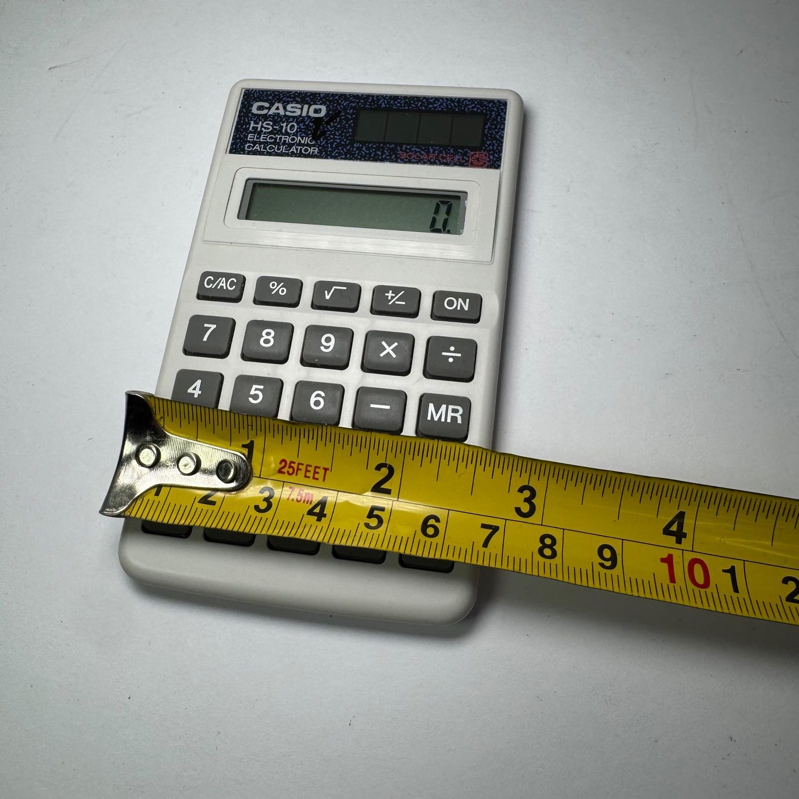Casio HS-10 Electronic Calculator Vintage 1980s White Compact Portable ...