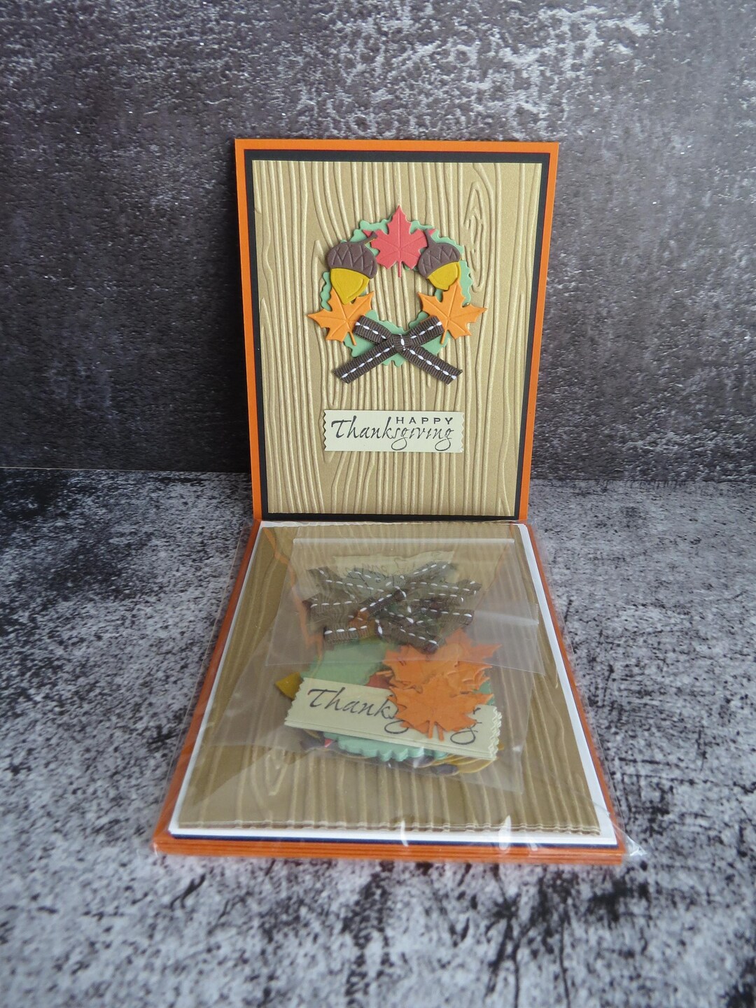 Handmade Thanksgiving Card Kit: Embossed Design, 6 Cards & Envelopes - Etsy