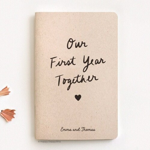 Our First Year Together Personalized Couple Notebook Custom - Etsy