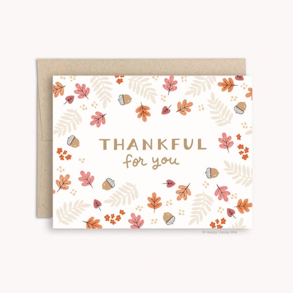 Thankful Card - Etsy