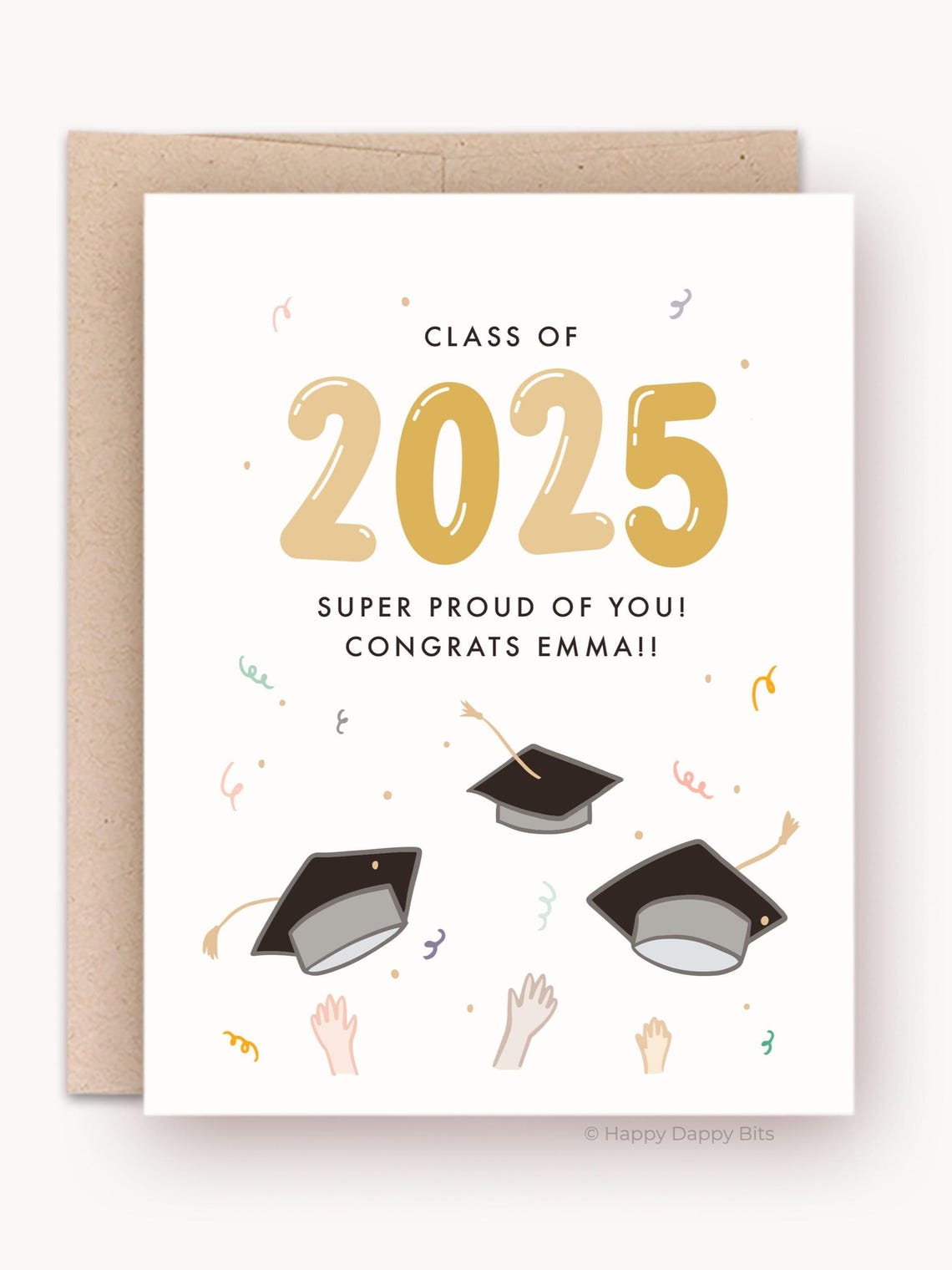 Personalized Graduation Card for Her - Class of 2025 Congrats Card for ...