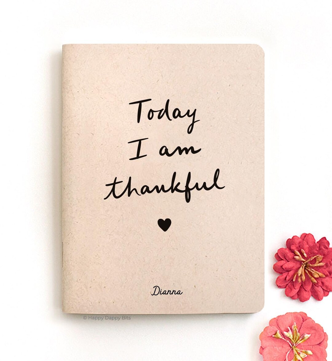 Thanksgiving Gratitude Journal, Personalized Cursive Hand Letters, 4 X ...