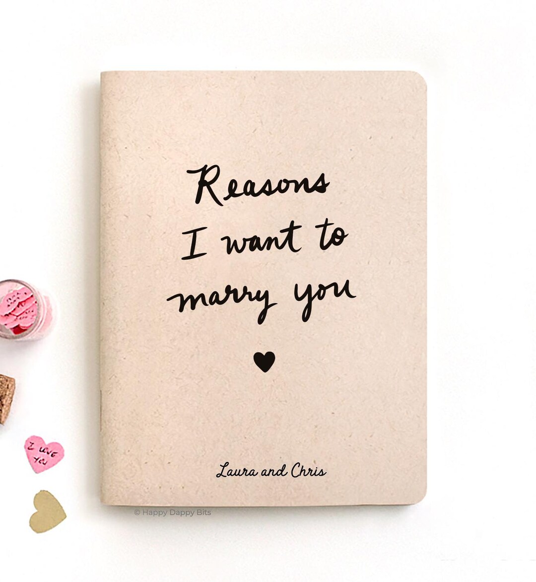 Reasons I Want to Marry You Mini Journal 4 X 5.25", Gift for Him ...