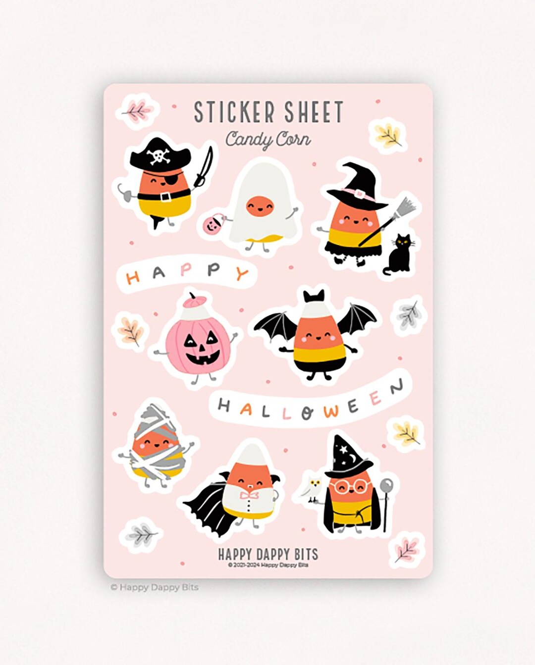 Pink Halloween Sticker Sheet Journal, 4 X 6 In. Eco-friendly Costume ...