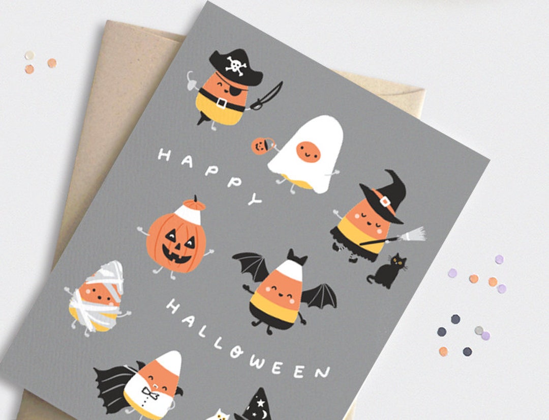 Halloween Card, Candy Corn Card, for Him, for Her, for Kids, Funny ...