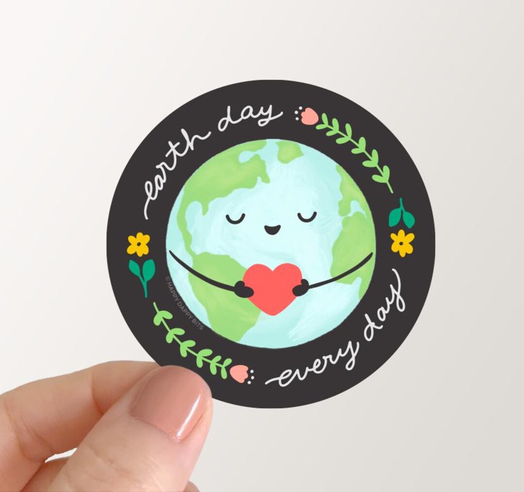 Earth Day Sticker, Pvc-free Eco-friendly Waterproof Earth Day Every Day ...