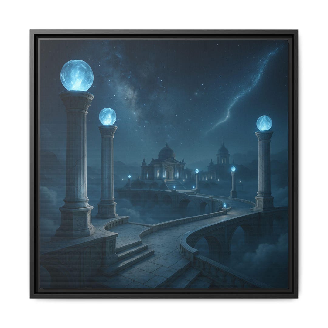 Dreamy Nightscape Framed Canvas Art Print: Ethereal Home Decor - Etsy