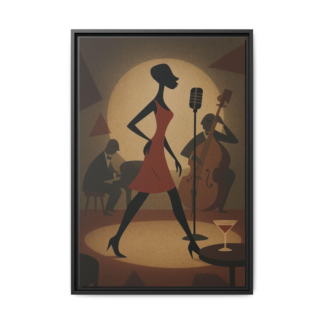Vintage Jazz Singer Art Print - Retro Music Room Decor - Etsy