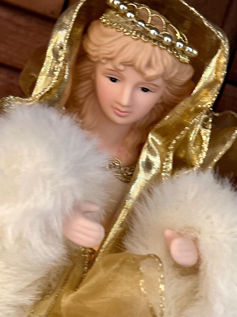 Holiday Living 14" Fiber Optic Angel Tree Topper or Table Piece W ...