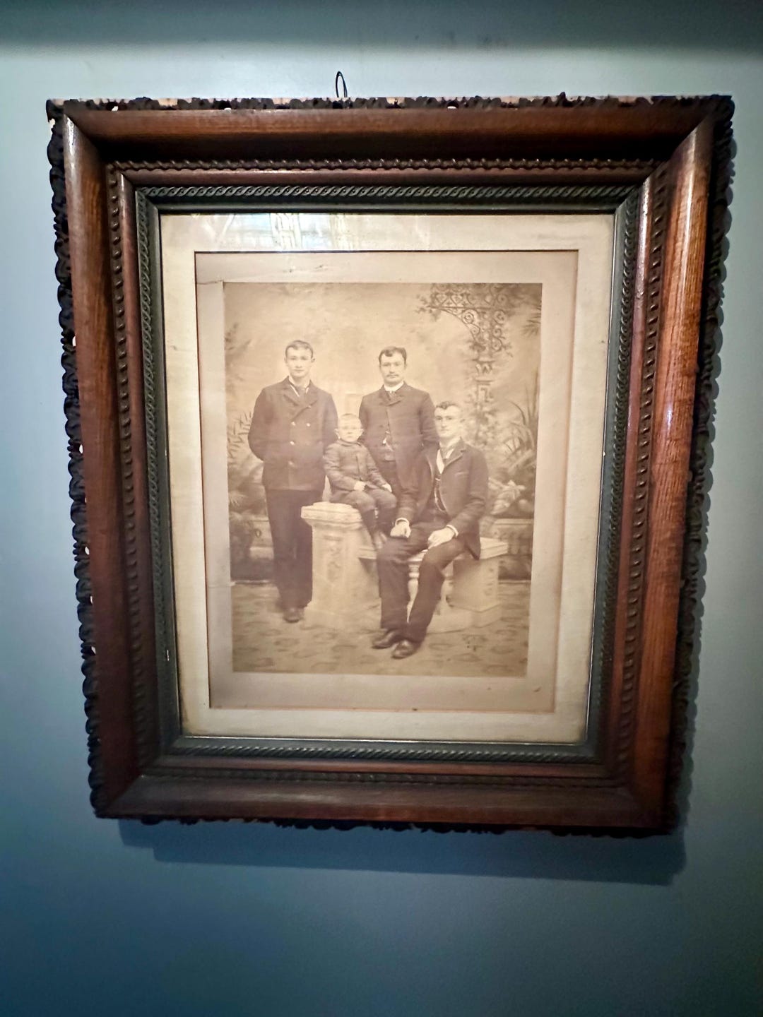 Antique Family Generations Photo With Custom Intricate Handcarved Frame ...