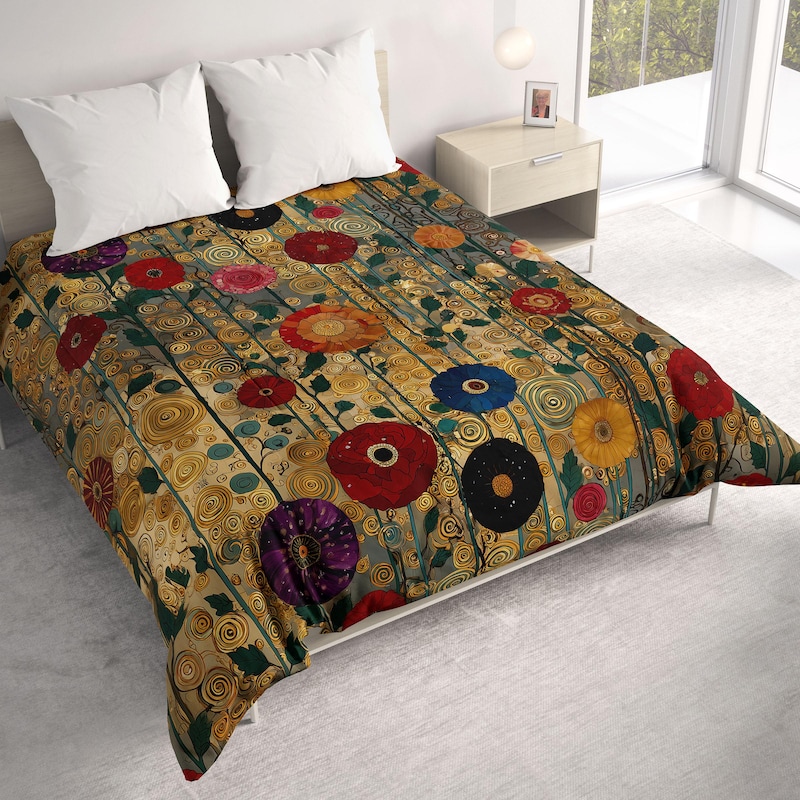Green and Red Comforter - Etsy