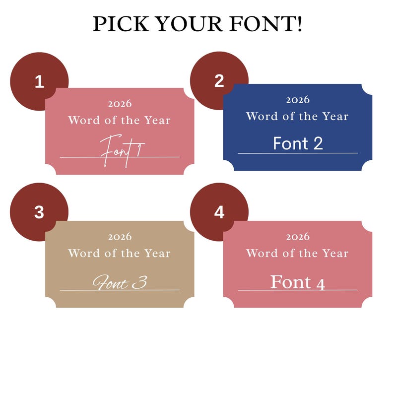 Custom Word of the Year Spiral Notebook 2026 New Year Intentions ...