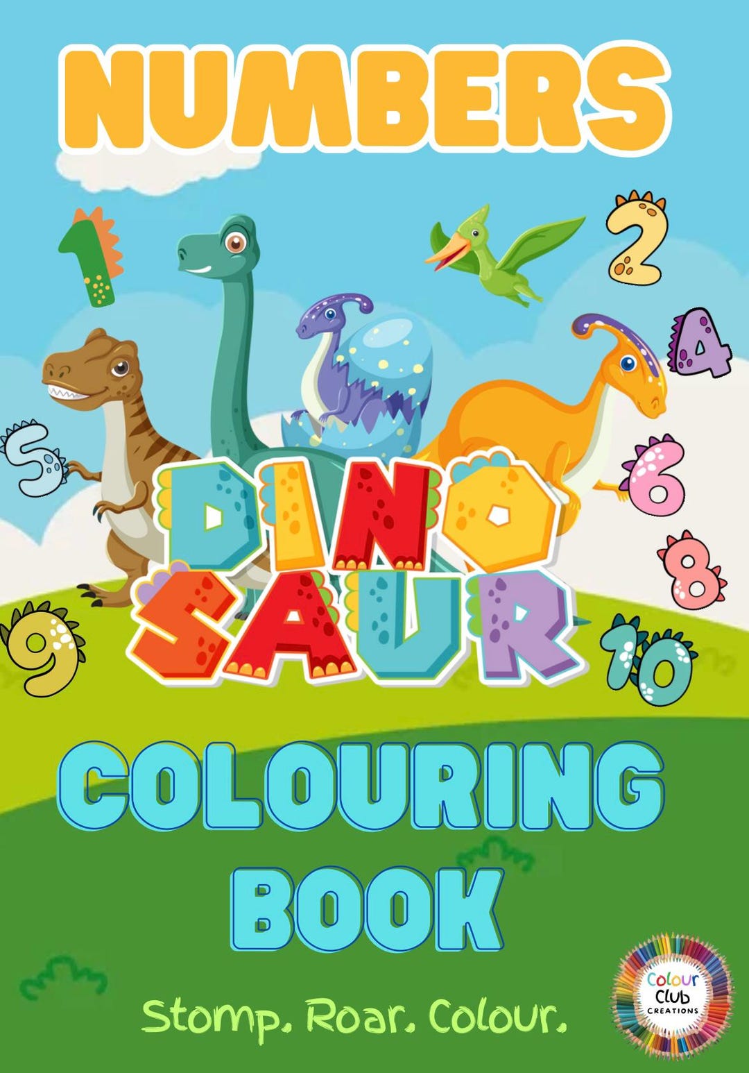 Dinosaur Number Colouring Printable Book - Etsy Australia