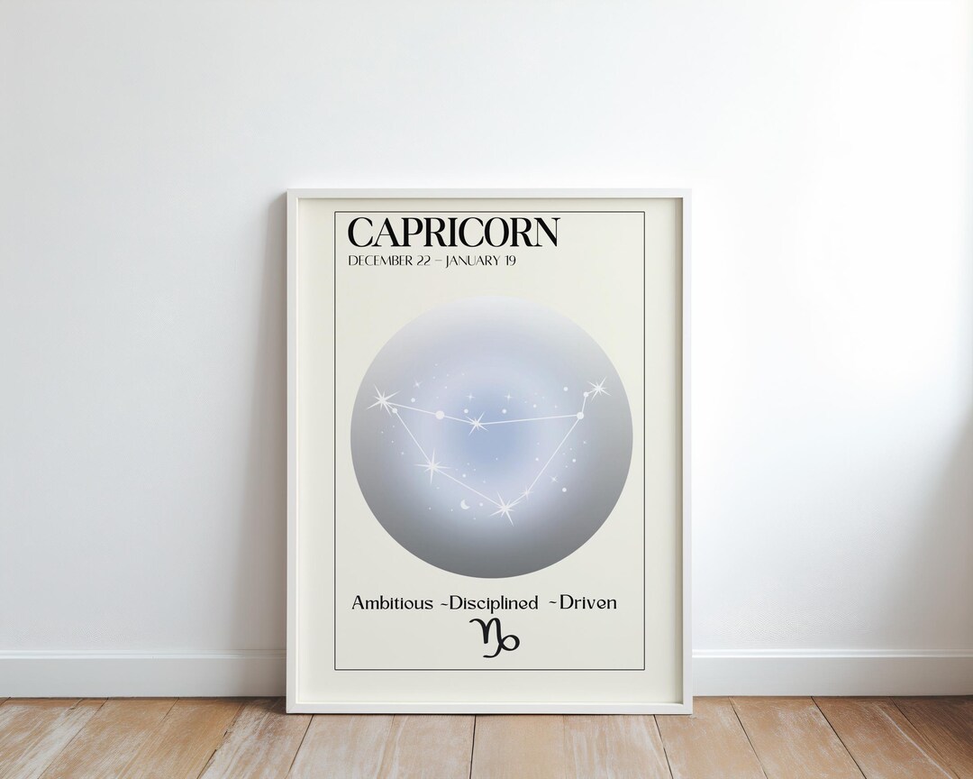 Steinbock Sternbild - Sternzeichen Wand Kunst Poster: Astrologie ...