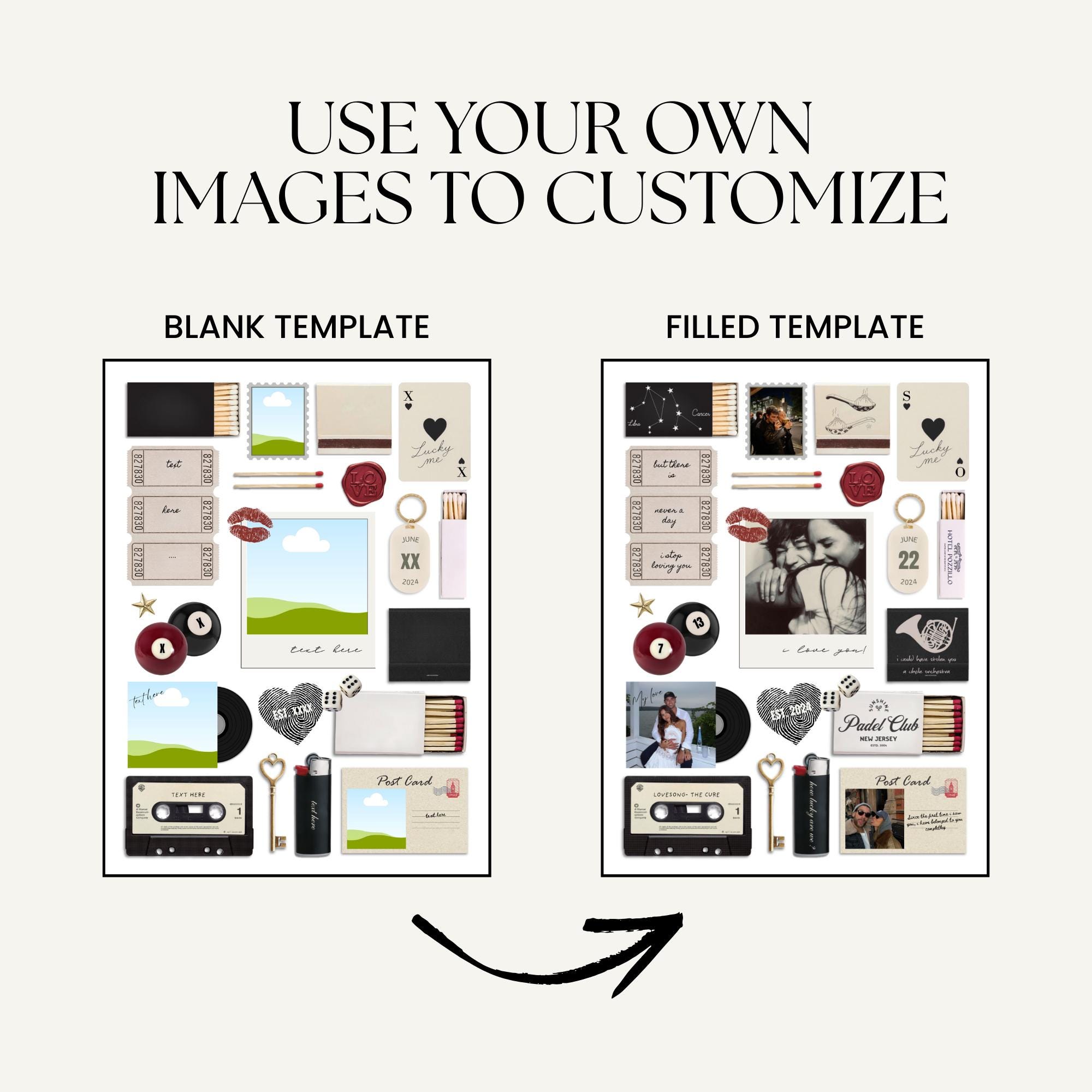 Editable Matchbook Template | Custom Couple Matchbox Poster ...