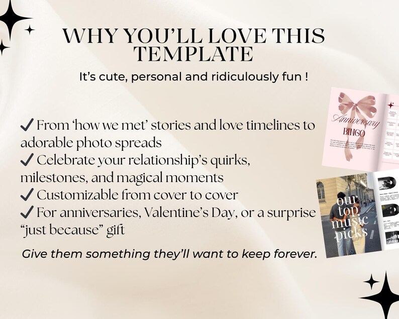 Personalized Couples Magazine Template | Custom Anniversary Gift for ...