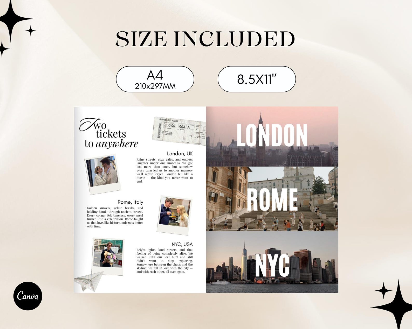 Couple Magazine Template | Custom Anniversary Gift for Boyfriend and ...