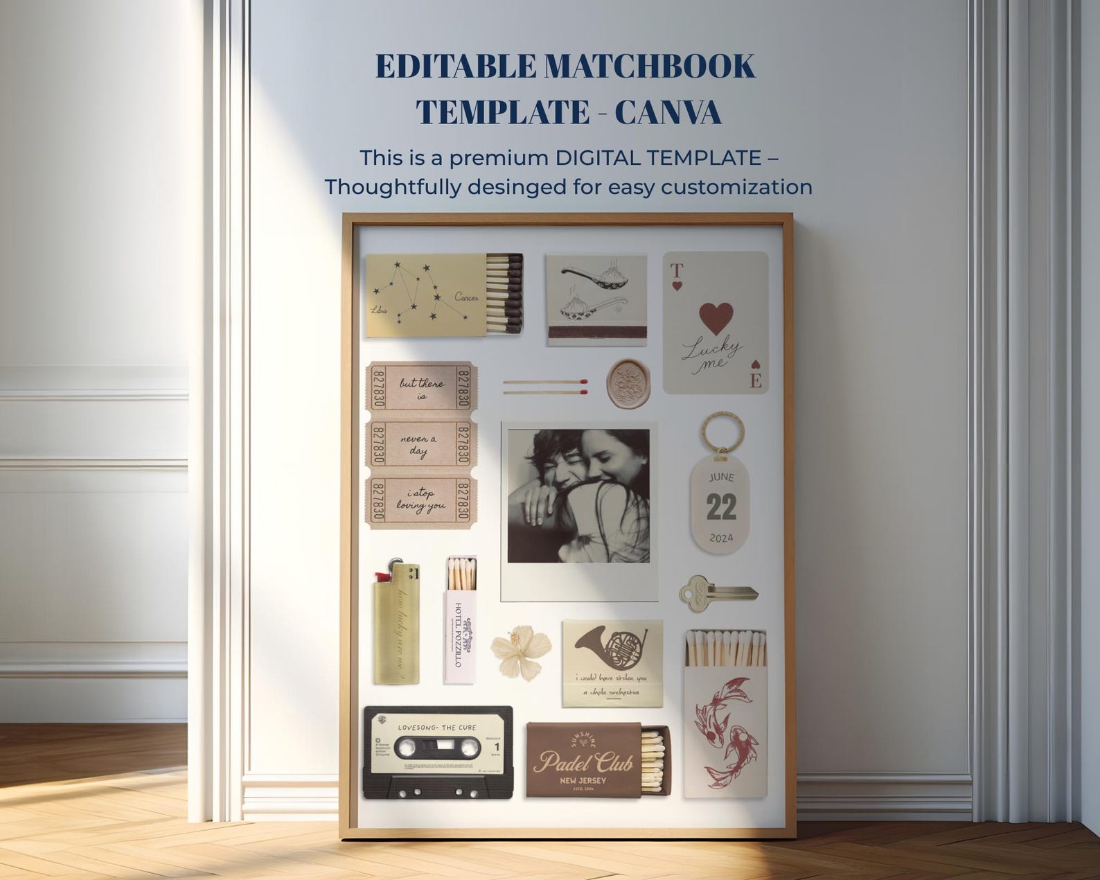Editable Matchbook Template | Blank Matchbox Template | Custom ...