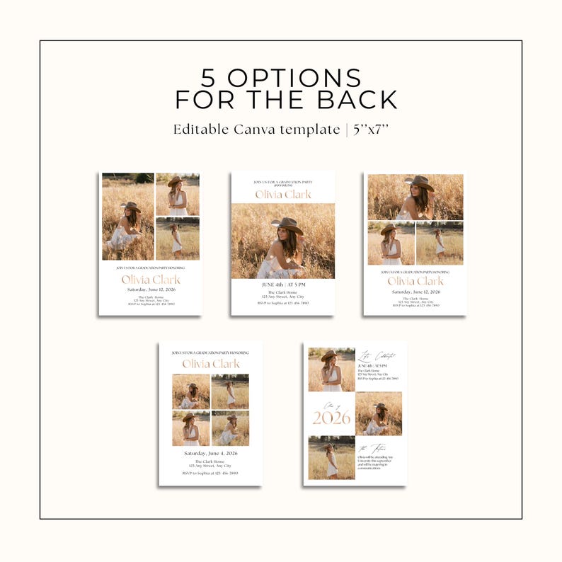 Modern Graduation Announcement Template | Minimalist Class of 2026 ...