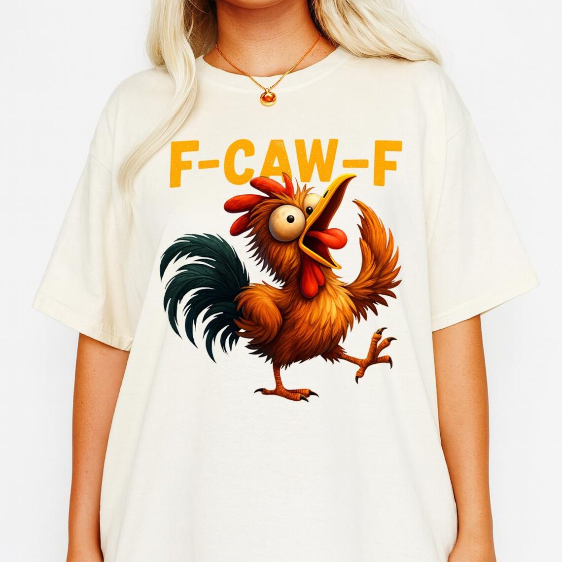 Funny Rooster Meme Png, Funny F-caw-f Chicken PNG, Crazy Hen Digital Art, Screaming Rooster Meme ...