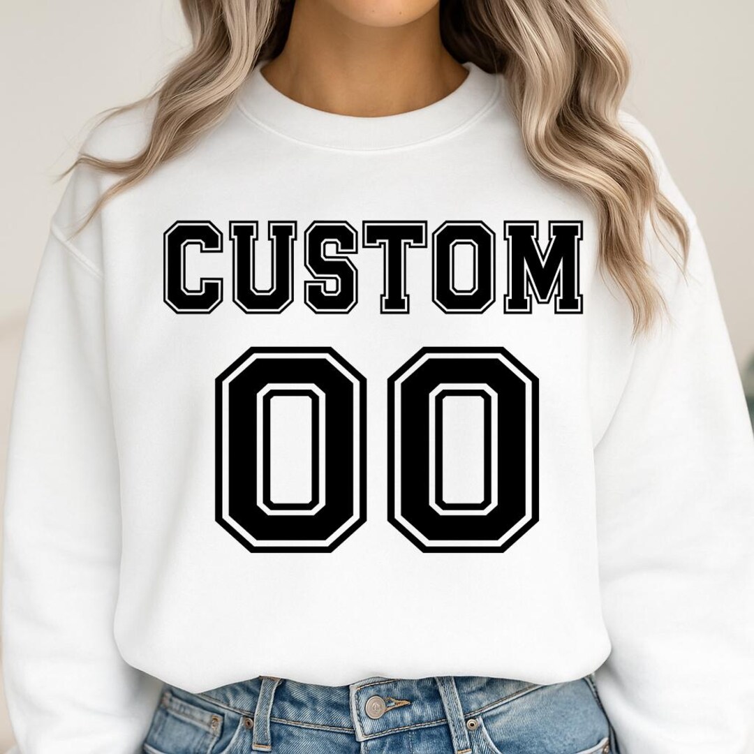 Custom Jersey Name PNG| Personalized Sports Jersey Name & Number ...