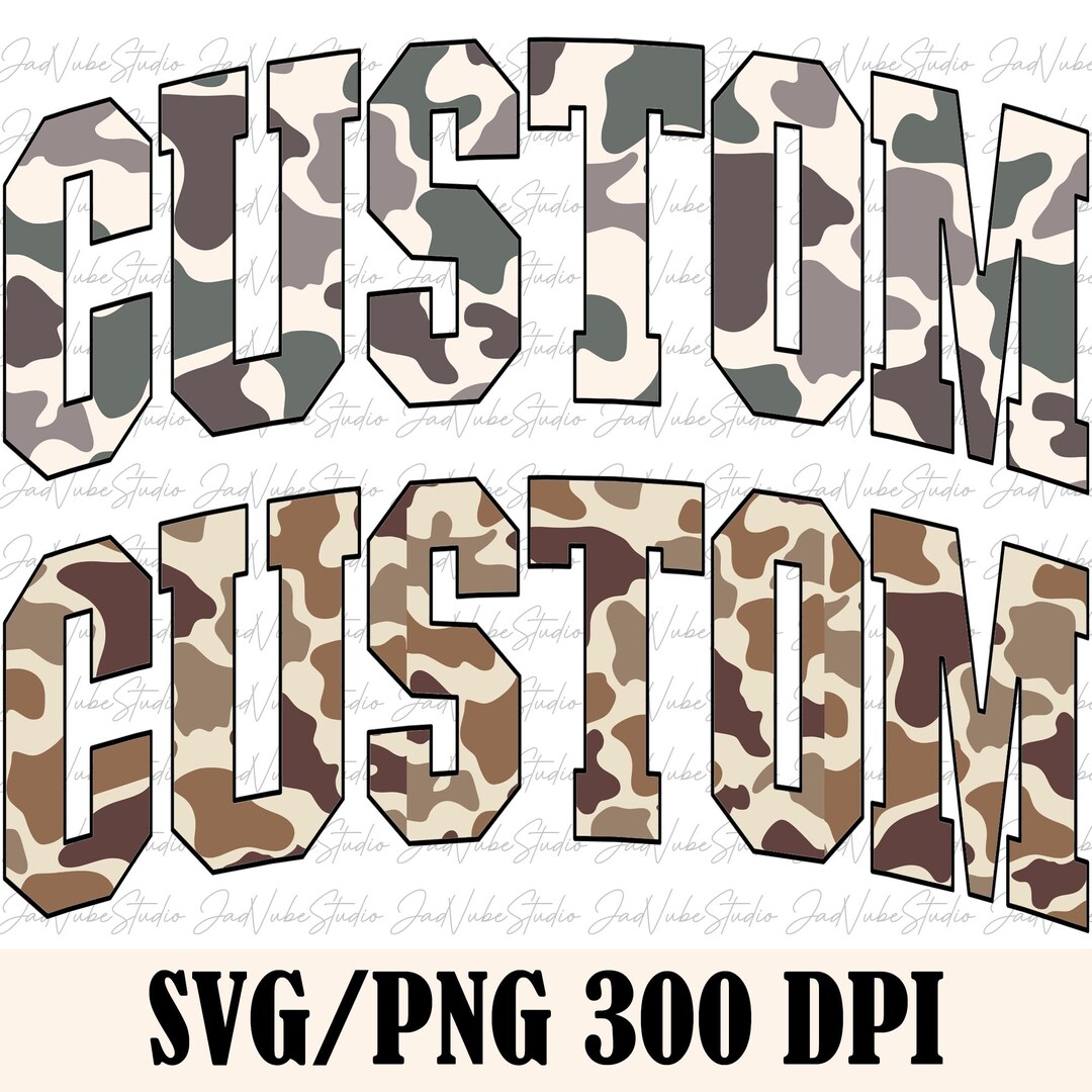 Custom Retro Camo Svg Png, Camouflage Svg Png, Camouflage Varsity Style ...