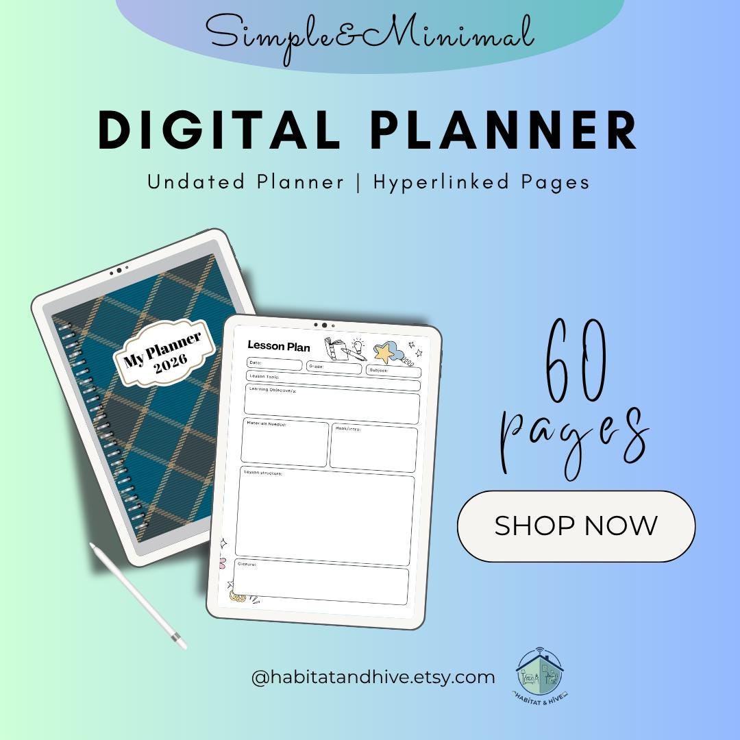 Editable Teacher Planner 2026 | Printable Academic Planner for Teachers ...