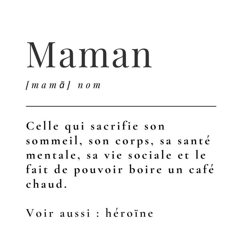 Définition D'une Maman : Tasse à Café, Maman Mode Survie, Cadeau Maman ...